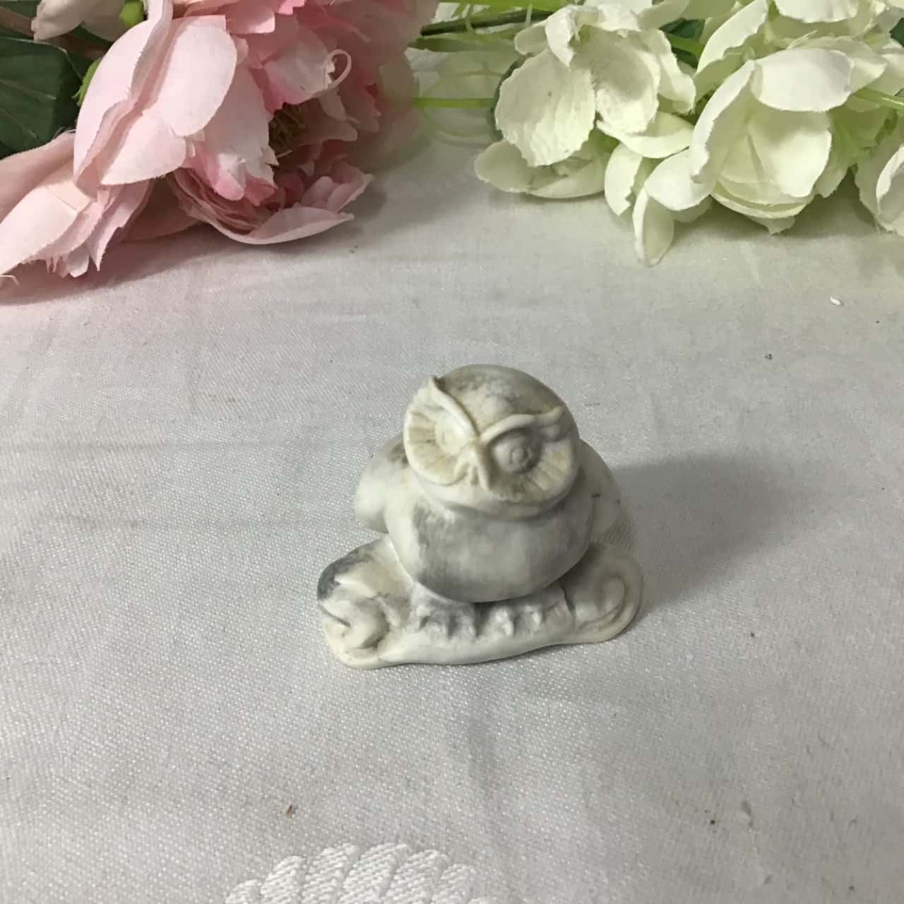 *REDUCED* Pearlite Marblecraft Miniature Hoot Owl Figurine Ornament(s)