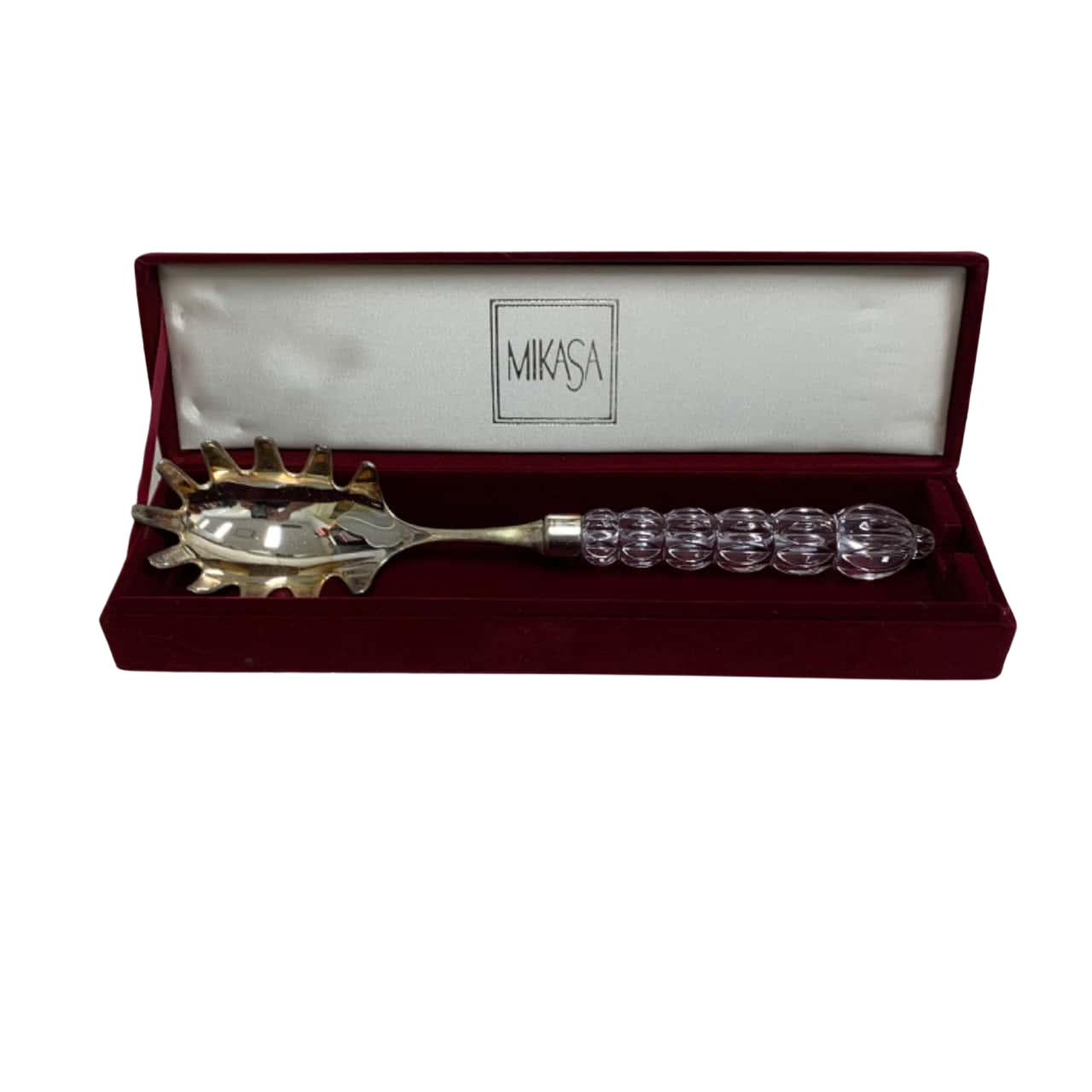Mikasa Stainless Steel Large Salad Serving Spoon / Fork Dinner Textured ...