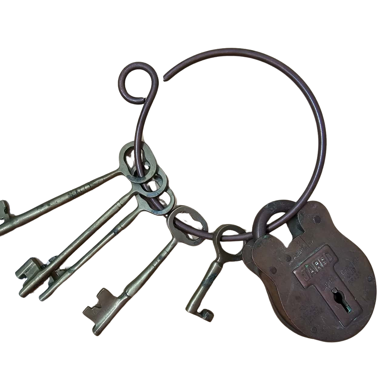 Vintage Jared Admiralty 2 Lock with 5 Keys + Ring(s)