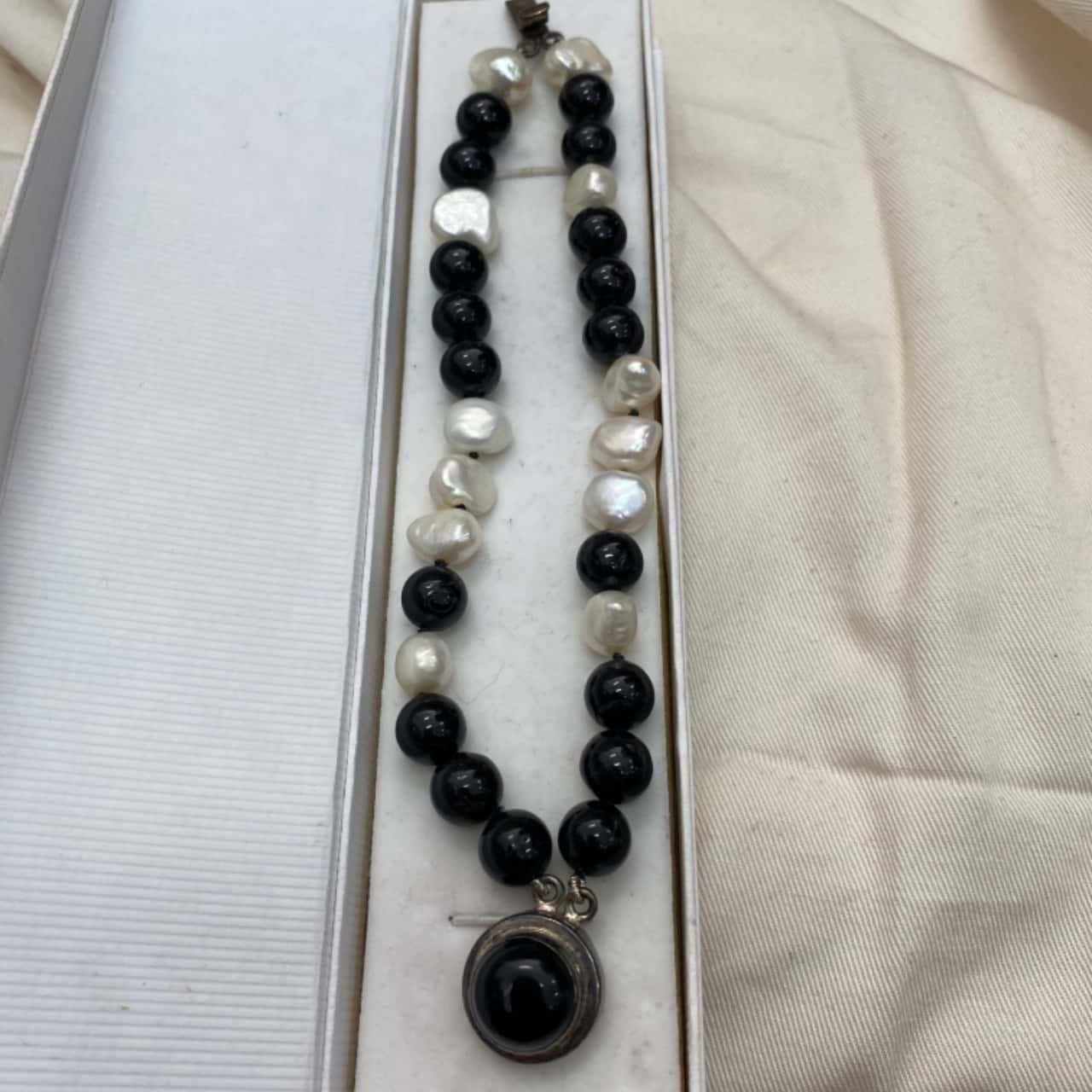 Helene Designs Other Womens Necklaces Black / Pearl 925(s)