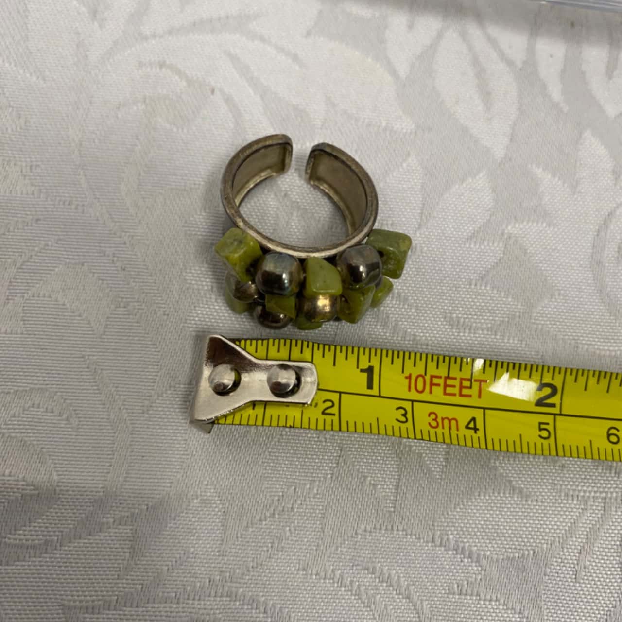 Women's 950 Marked Ring With Beads(s)