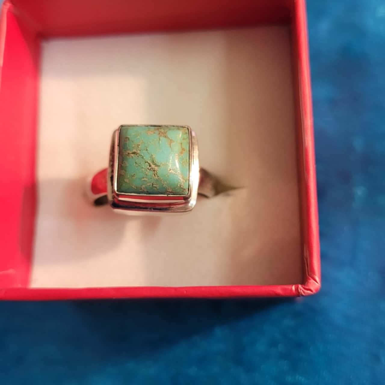 Green Turquoise Square Ring(s)