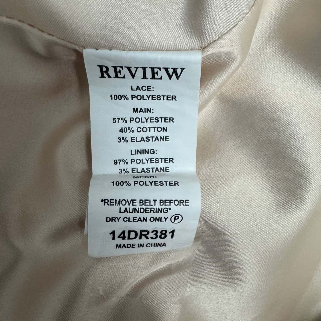 Review Womens Size 12 Cocktail Dress Beige