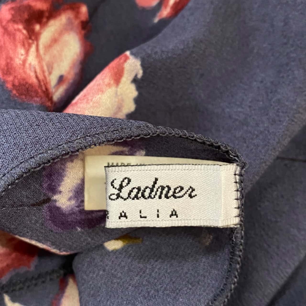 Gregory Ladner Navy Blue Floral Scarf(s)