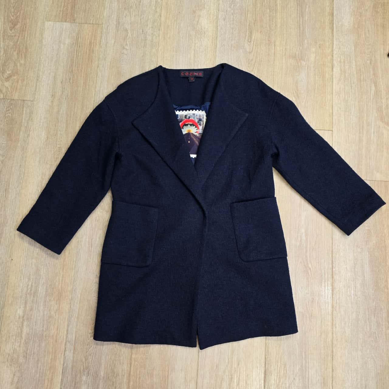 Cooper By Trelise Cooper Dark Navy 'Wrapped Up' Wool Coat - Size M(s)