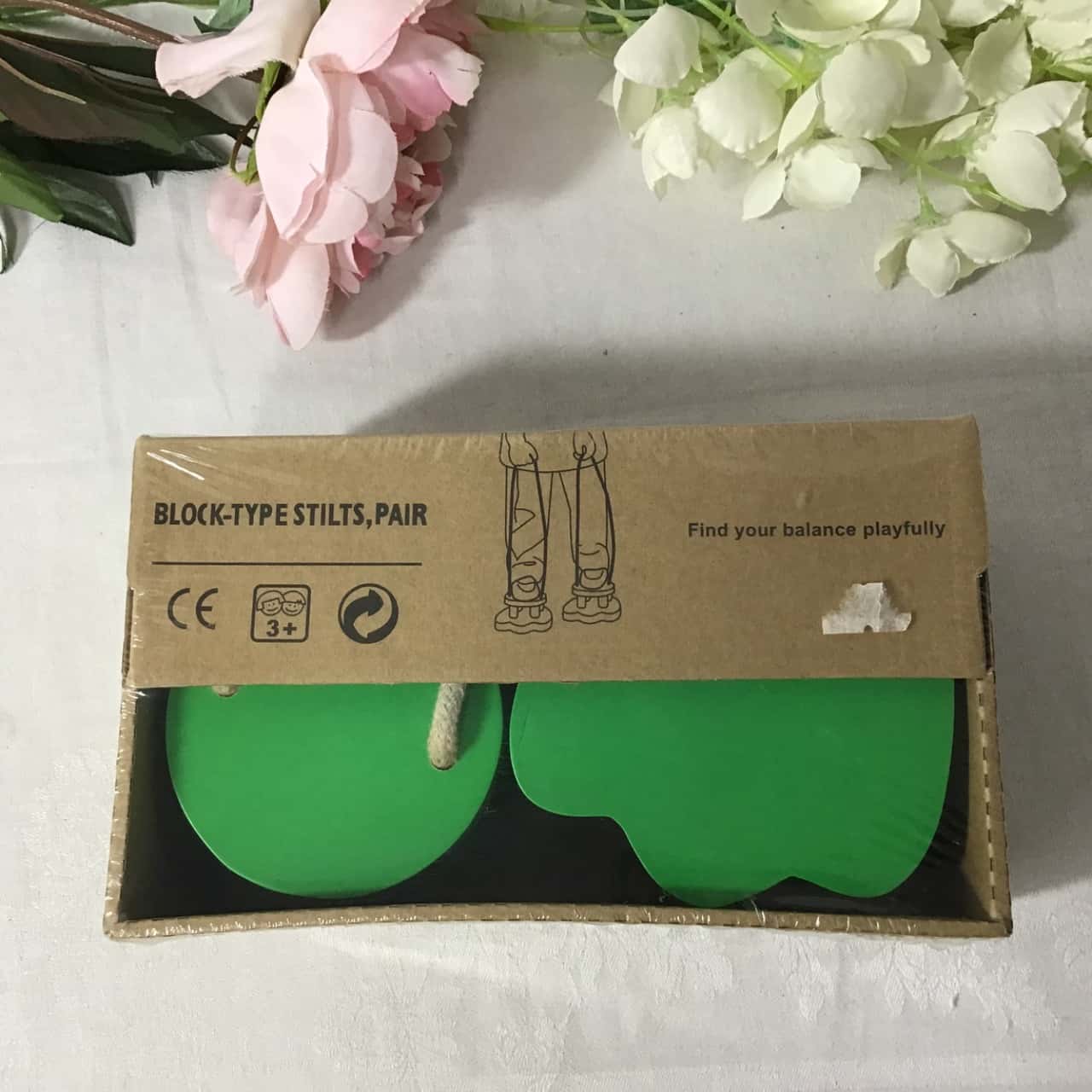 Kaper Kidz Pair of Green Block Type Stilts(new)(s)