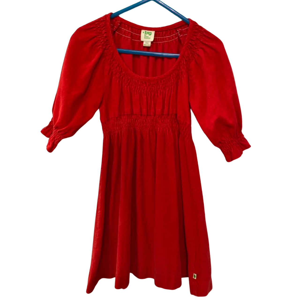 Big by Fiona Scanlan girls Size 3 - 4 Red Cord Dress