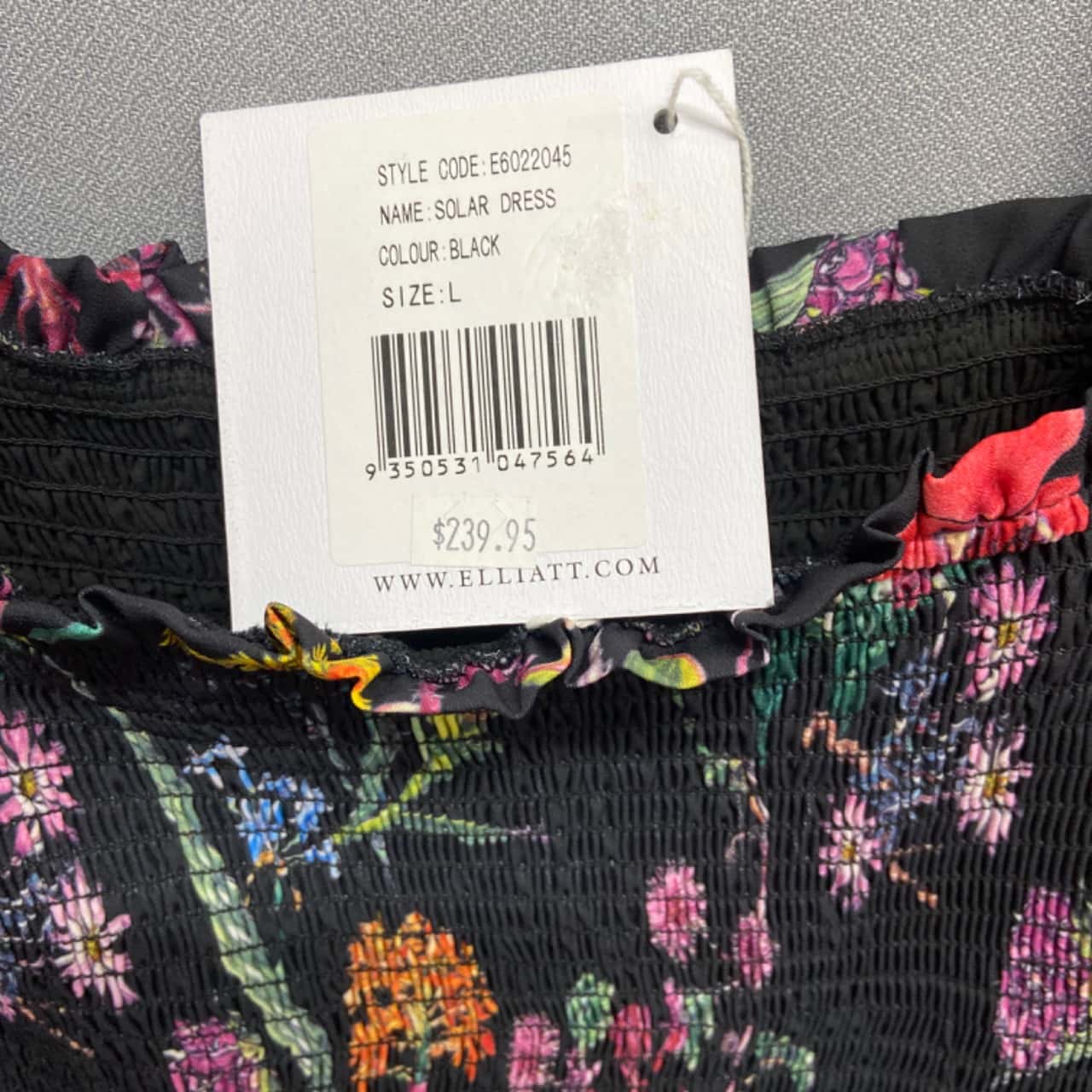 Elliatt Womens Size L Party Dress Black / Floral