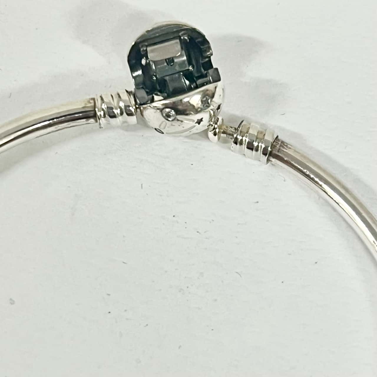 Pandora Sterling Silver Moments Bangle- Stars & Galaxy Ale 925 19cm in ...