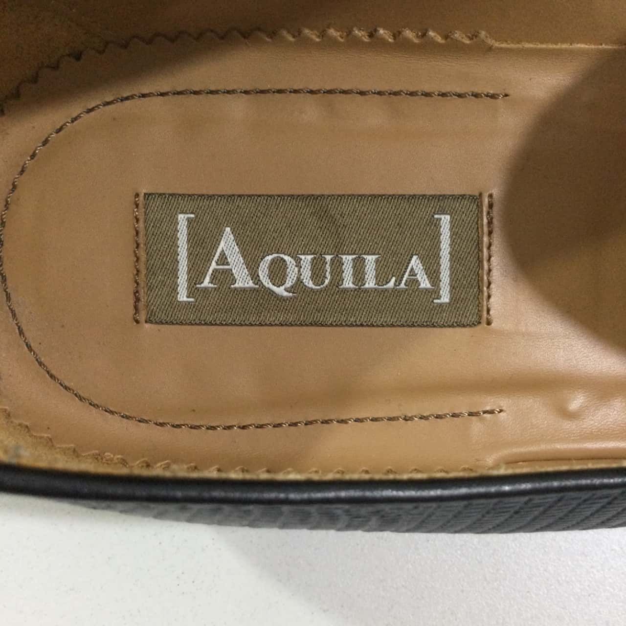 Aquila Mens Leather Dress Shoes, Size 44, Blue