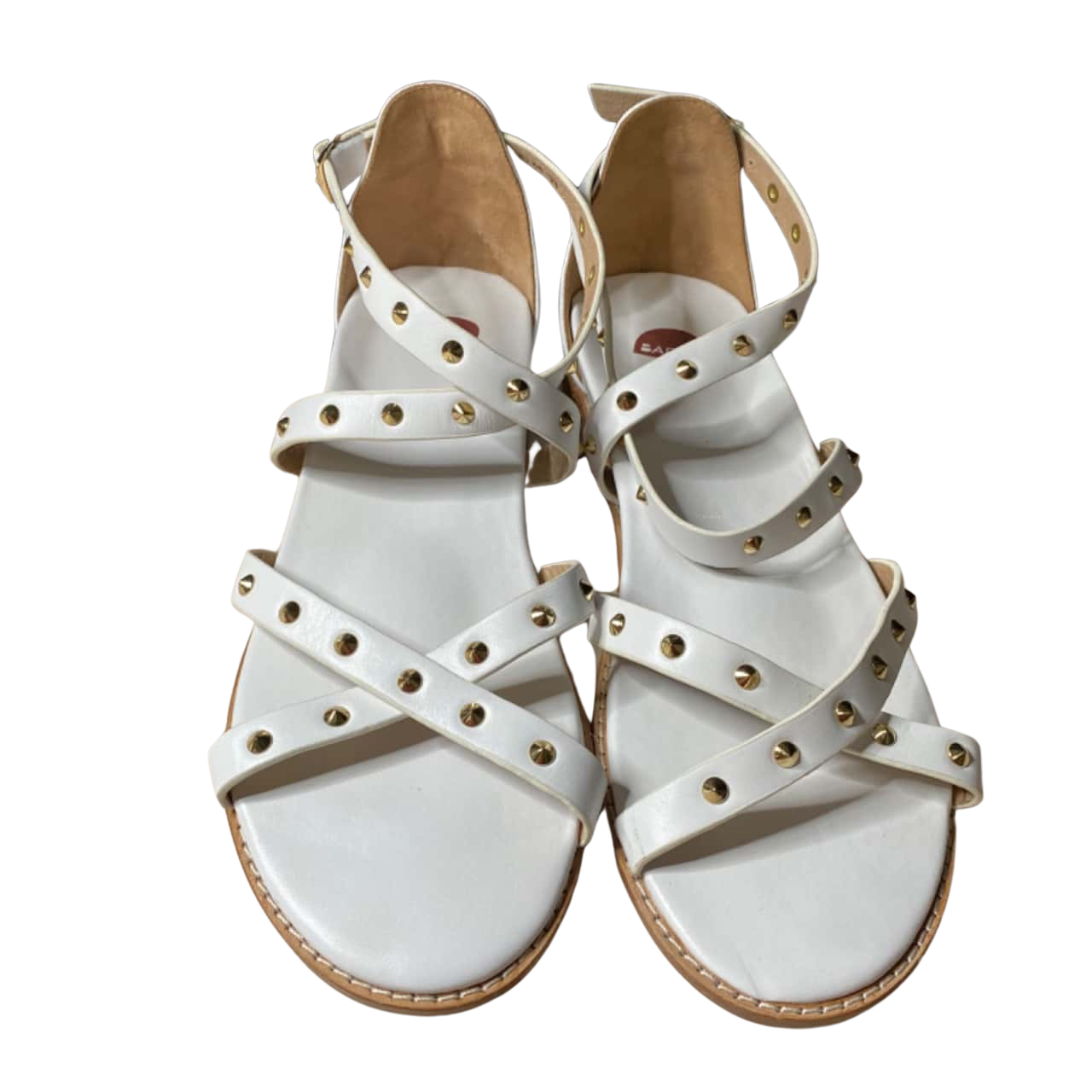 Bared White Leather Sandals Size 39(s)