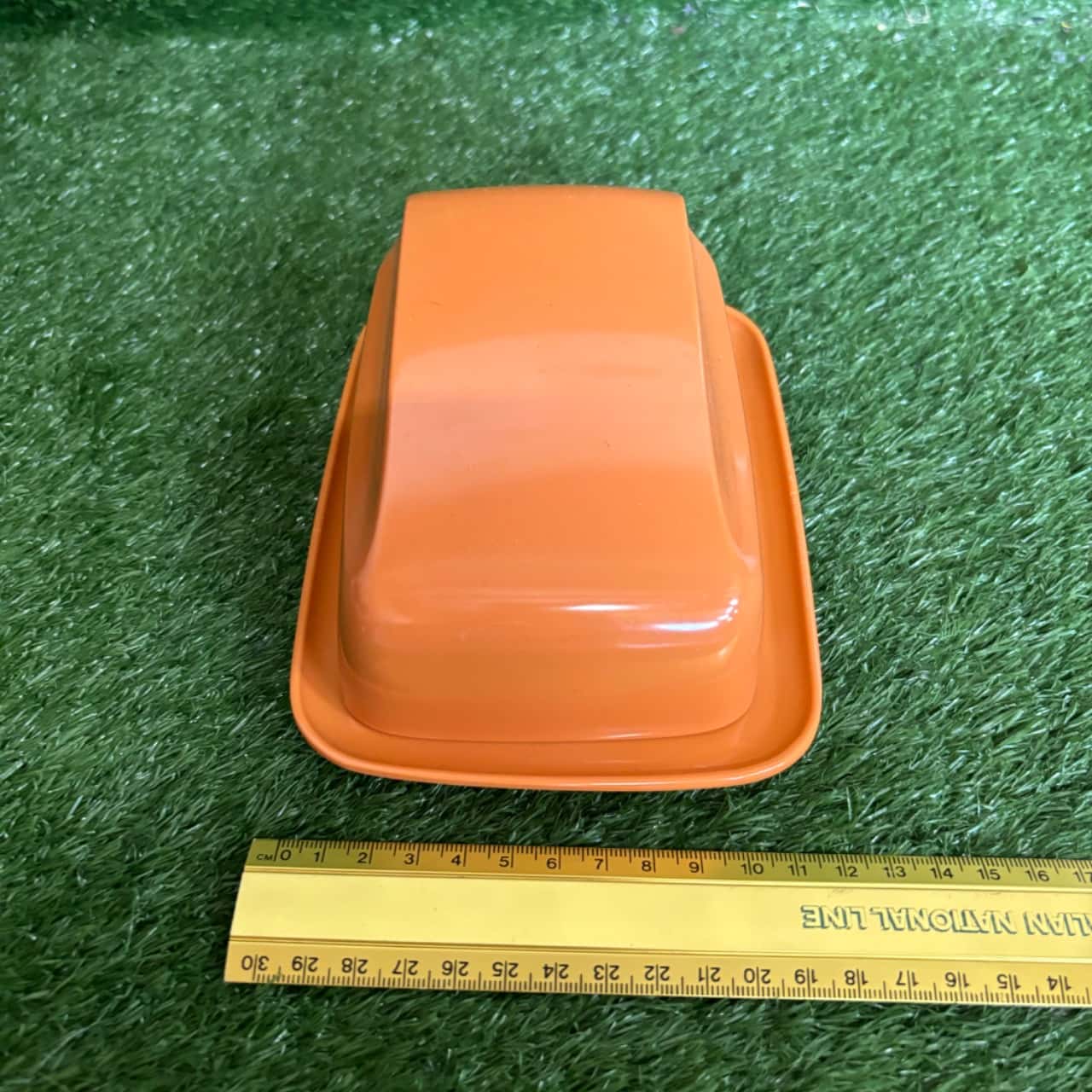 Vintage Bessemer Orange Butter Dish (s)