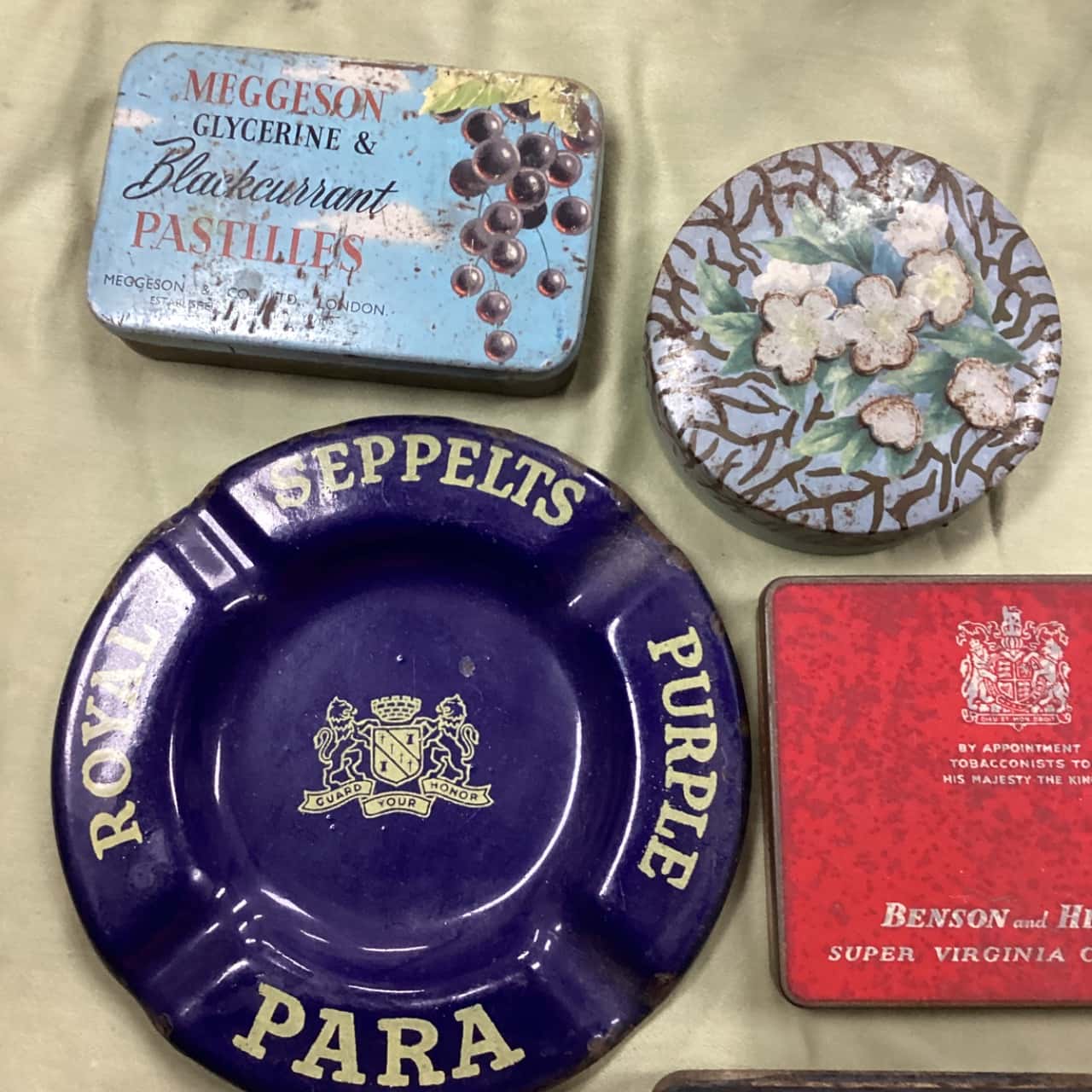 Collectable tobacco lolly and Ricketts blue bag (g)(s)