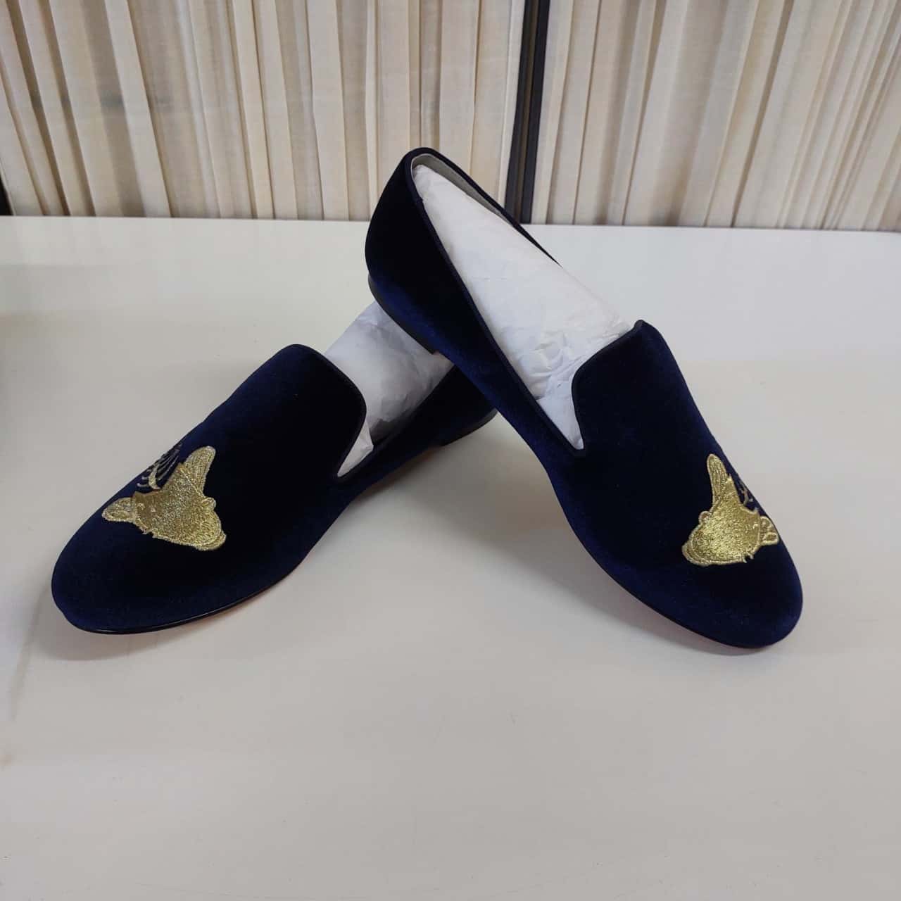Mara & Mine Simone Koi Fish Slippers Size 10.5 Navy Blue With Gold ...