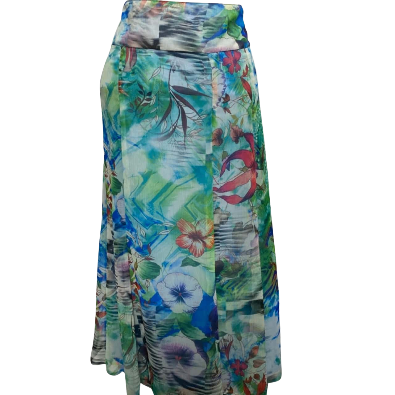 Steilmann Womens Size 18 A-Line / Midi Blue / Floral (s)