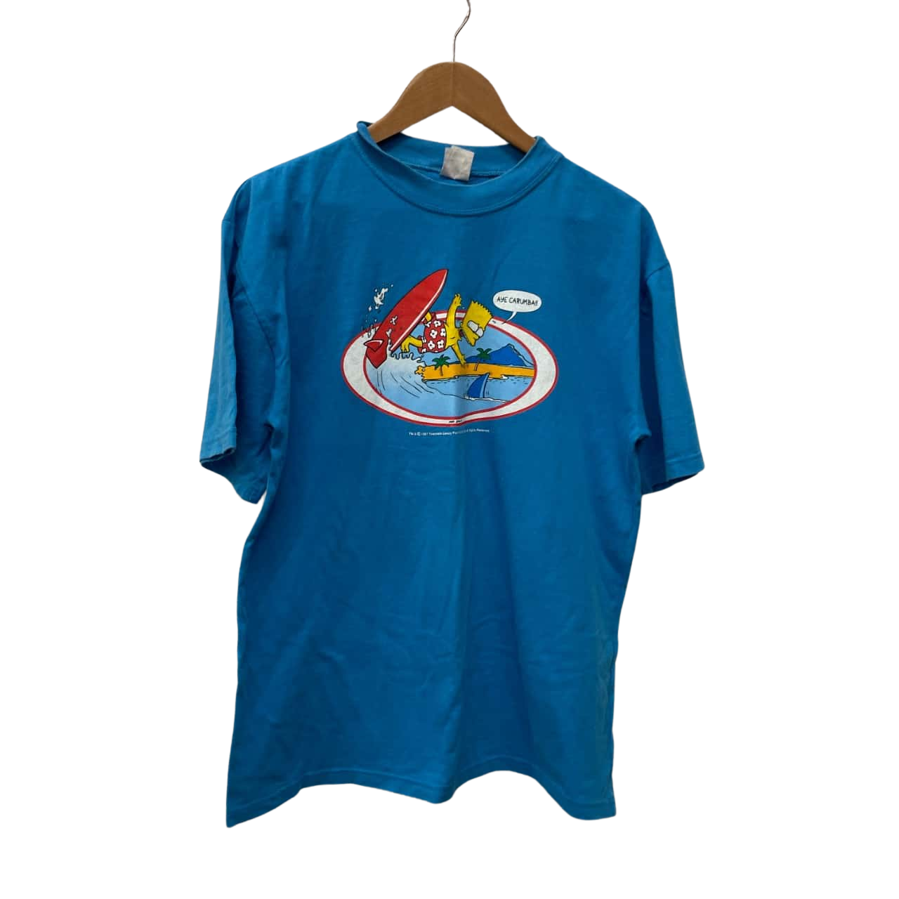 Vintage Target The Simpson Size 16 Short Sleeve Top Blue (s)