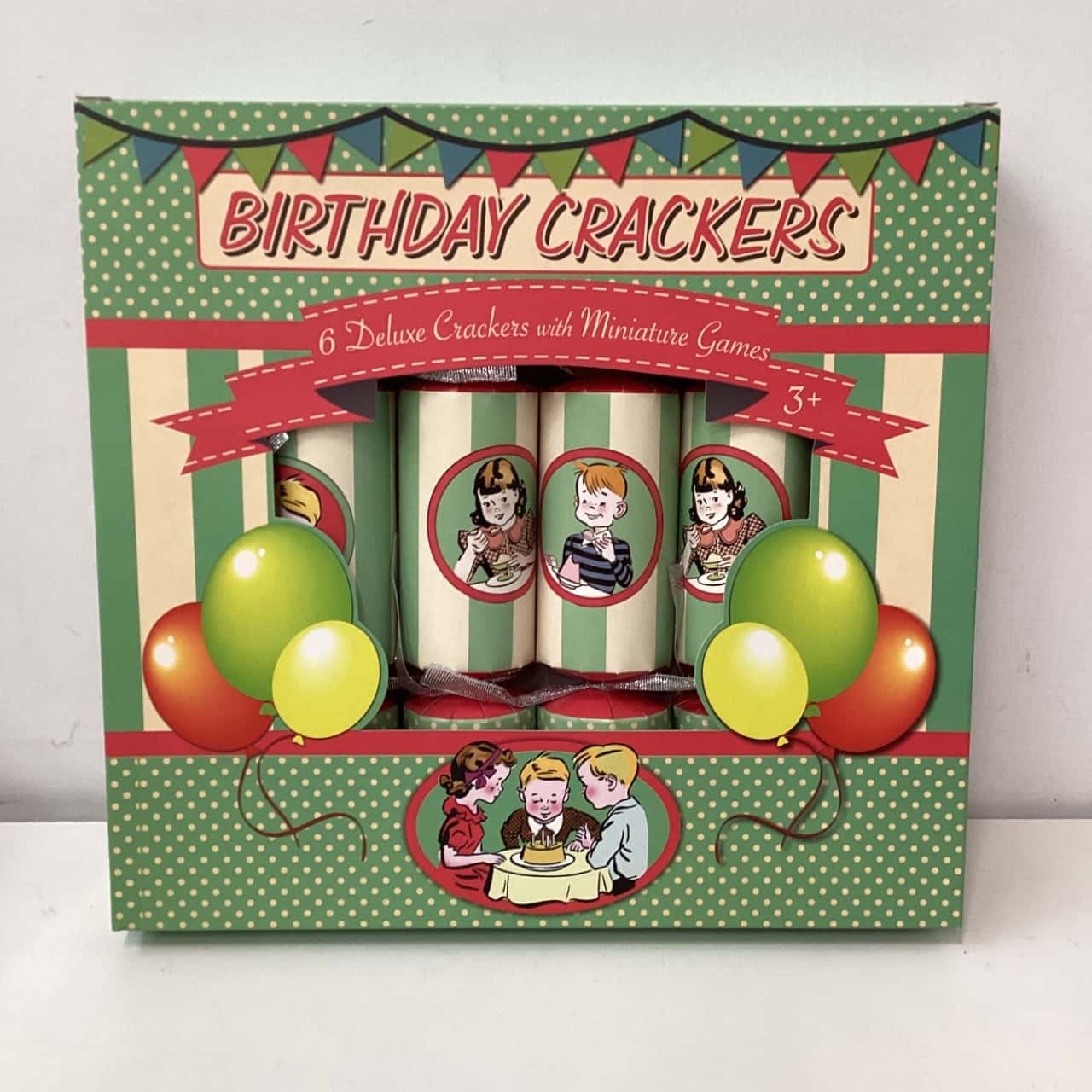 NEW - Birthday crackers - 6 Deluxe crackers with miniture games(s)