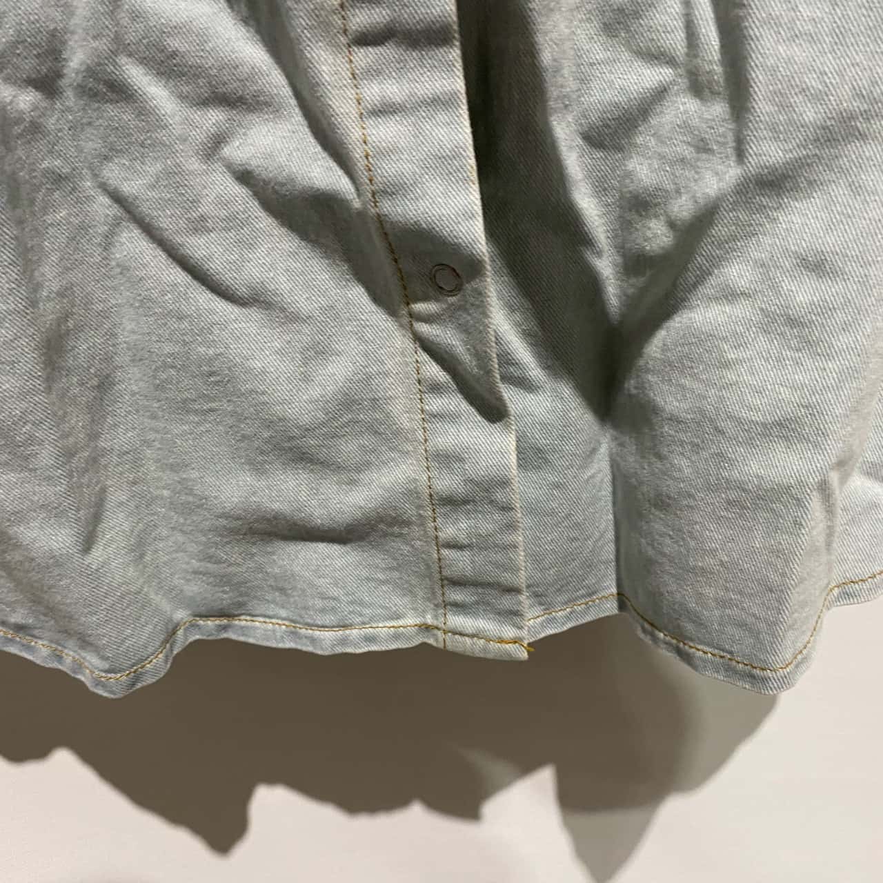 KOOKAI DENIM SHIRT DRESS with Long Sleeves Size 40 in Light Blue