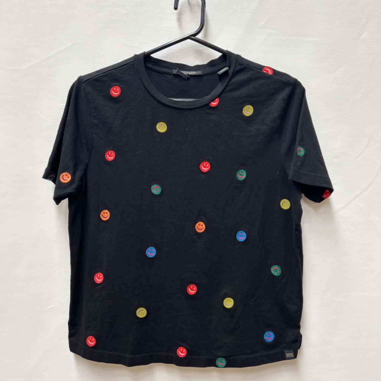 Scotch & Soda smiley face Womens Size XS T-shirts Black