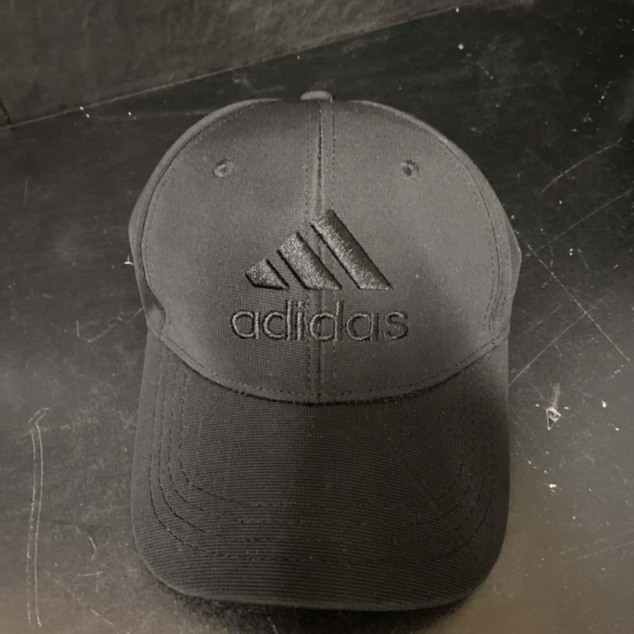 Adidas All Black Tonal Cap with Tag