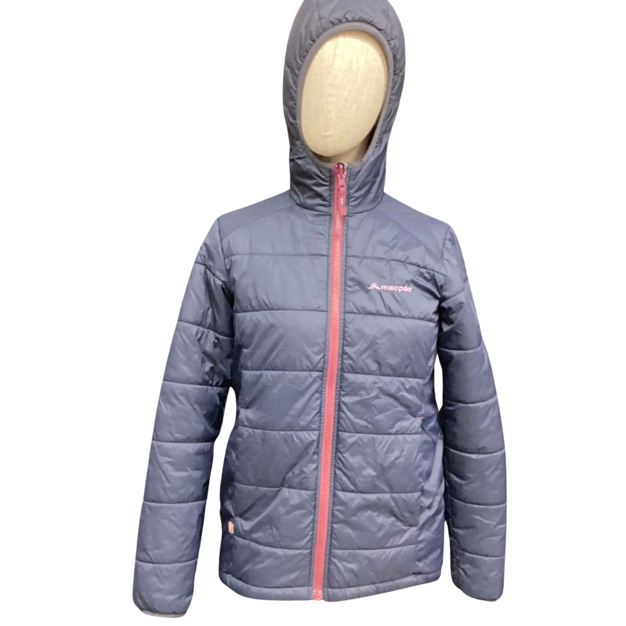 Macpac Womens Size 8 Puffer Jacket Navy Blue (s)