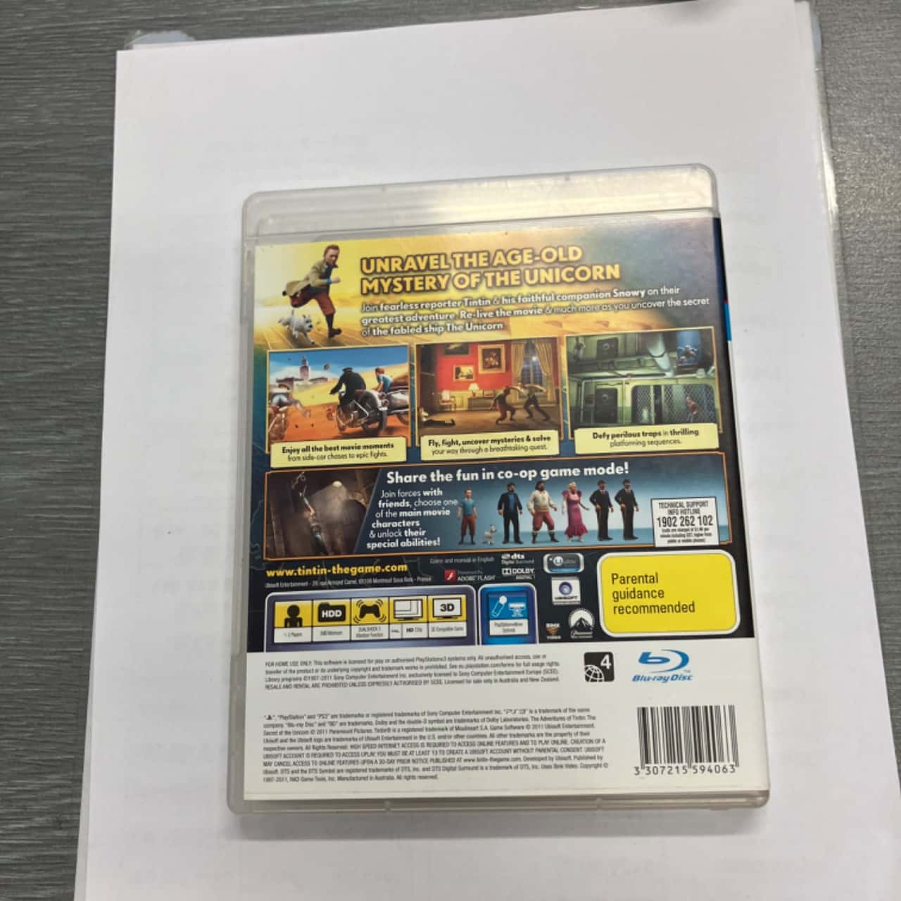 The adventures of Tintin ( the secret of the unicorn) ( PS3)