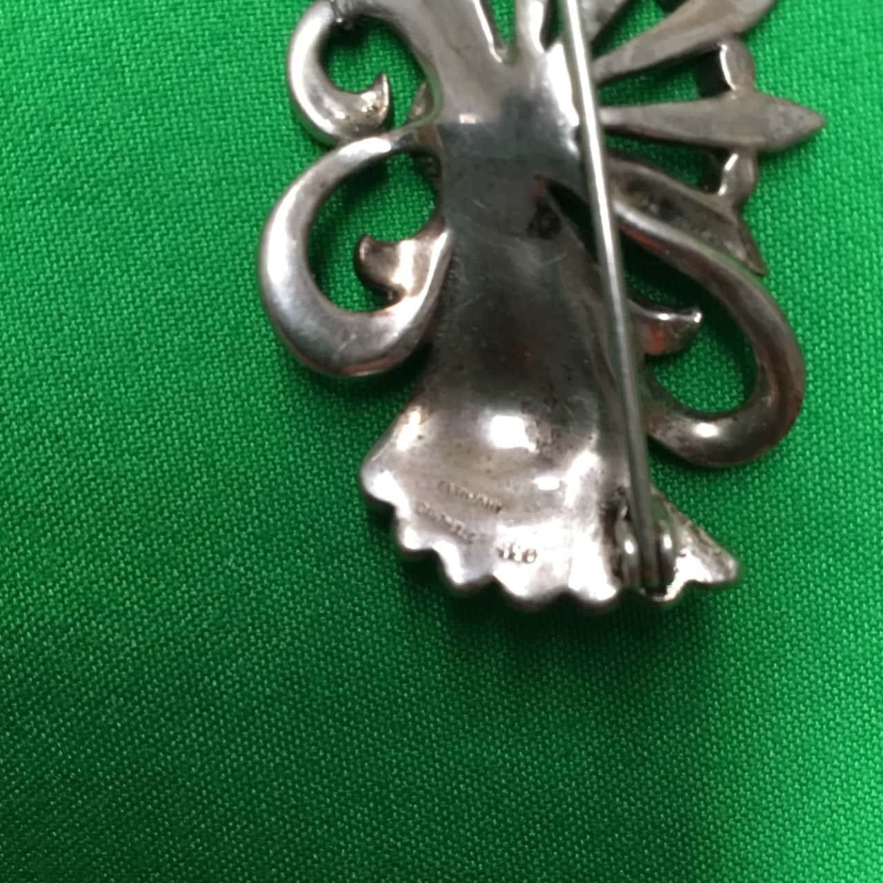 Vintage German 935 Silver Argentium Marcasite Brooch
