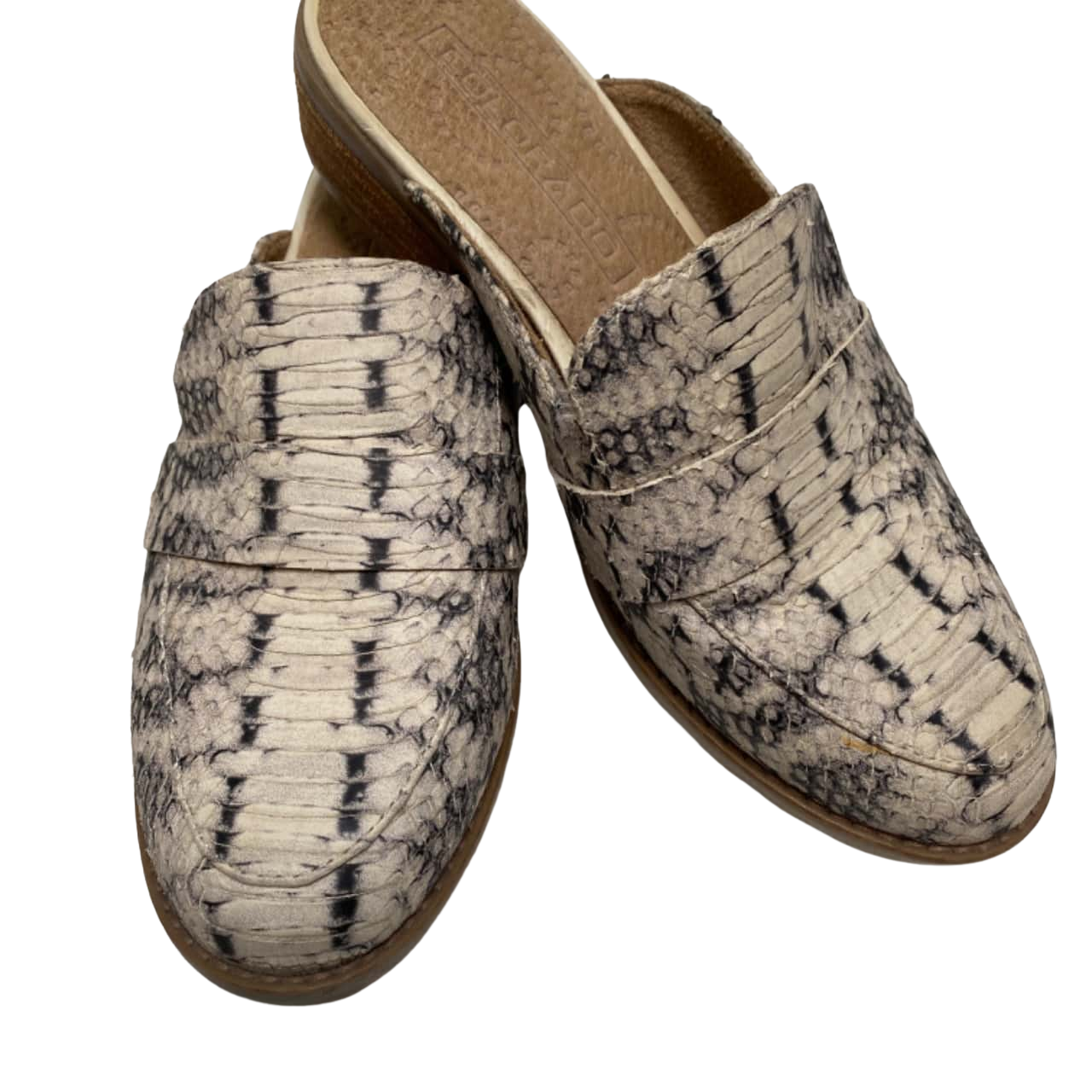 Colorado Womens Snakeskin Leather Mules