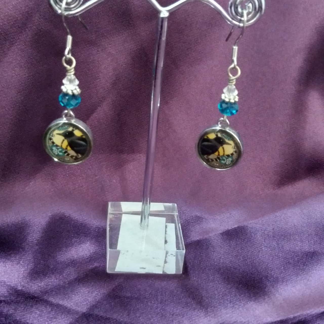 Raven Silver Disc Earrings(s)