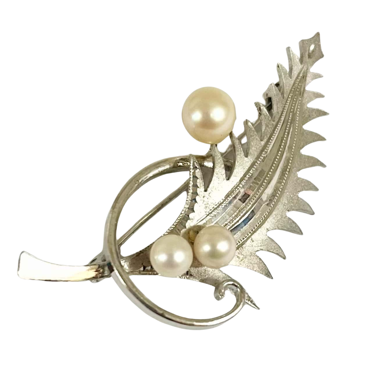 Vintage Silver Pearl brooch (s)