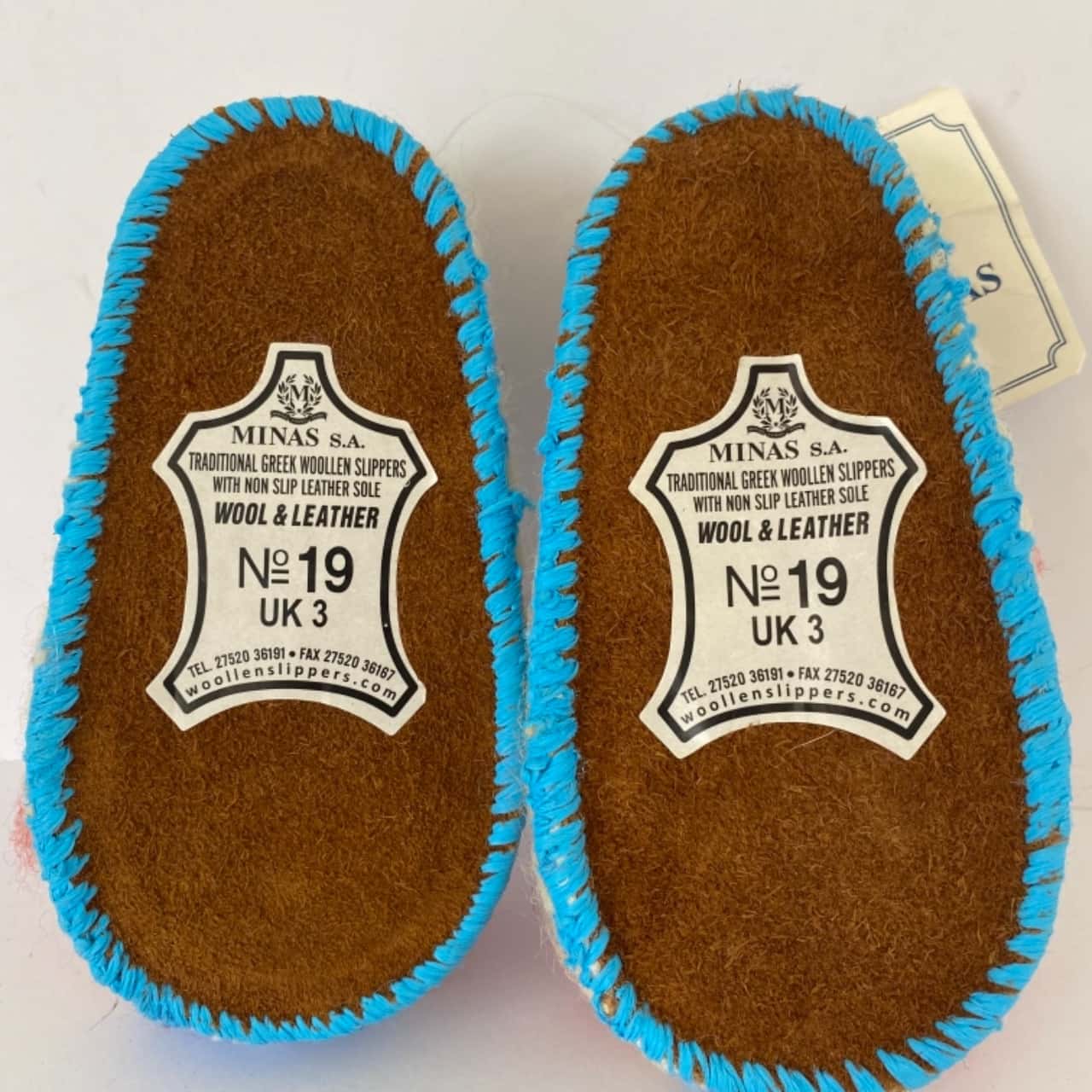 Traditional Greek Woollen Slippers Size 3(s)