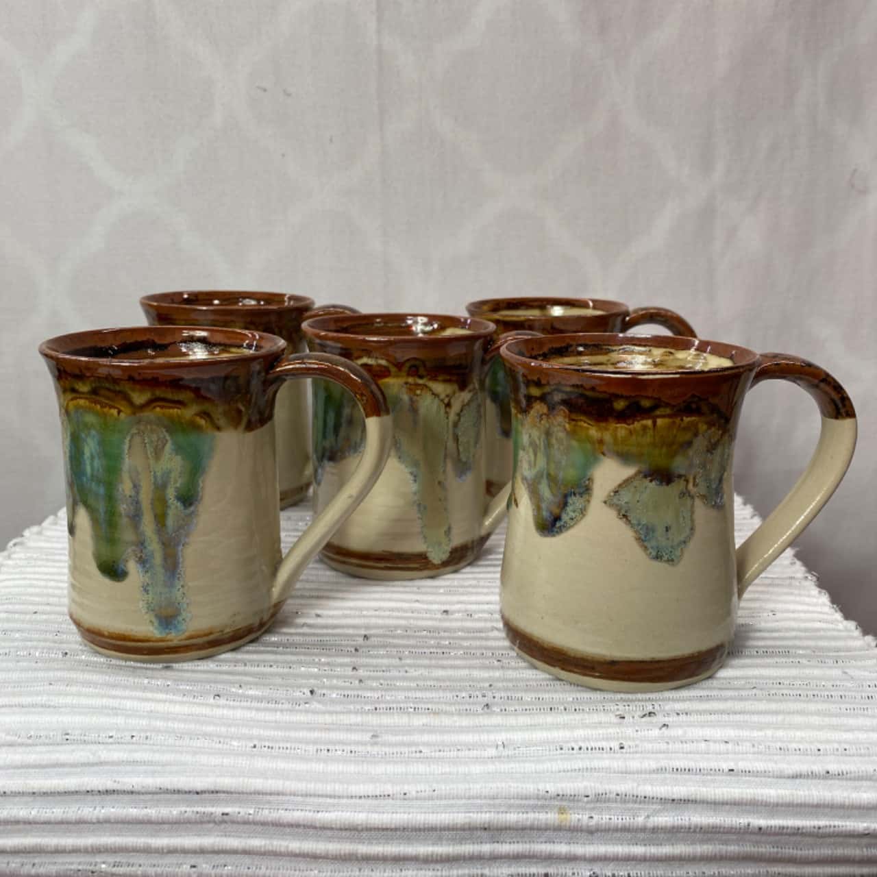 55 Pieces of Beige & Brown Australian Pottery / Gembrook Pottery