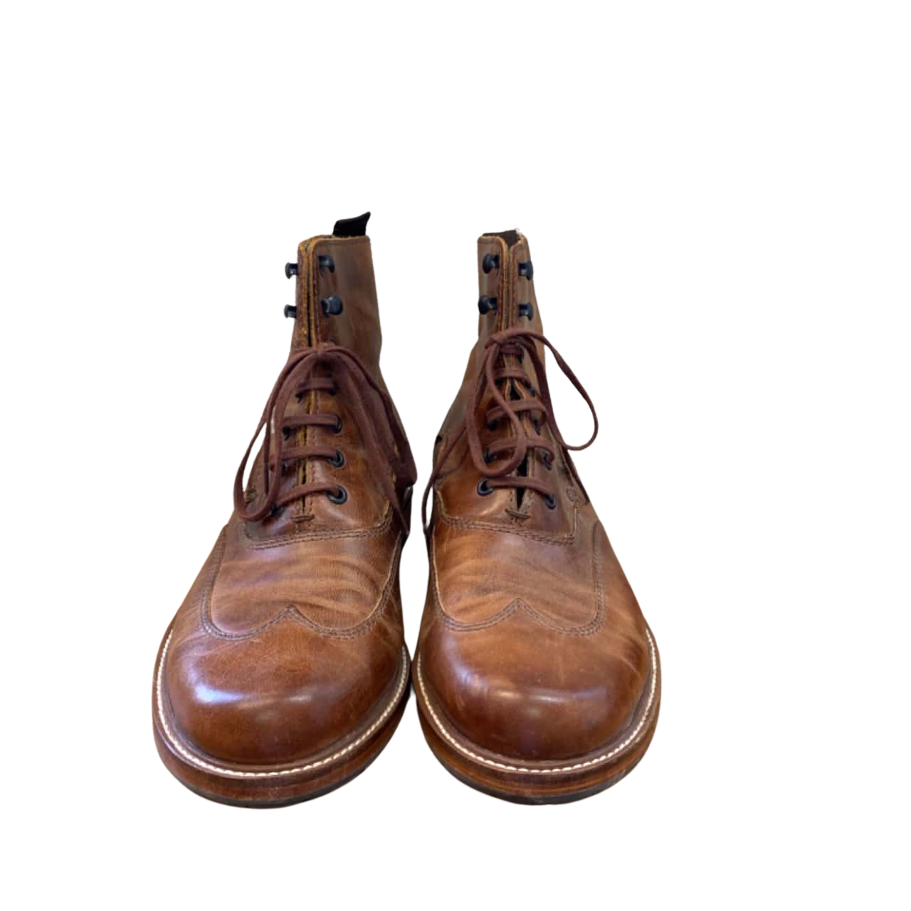 Mens Clarks Lace Up Leather Boots Chestnut Size 42 (s)