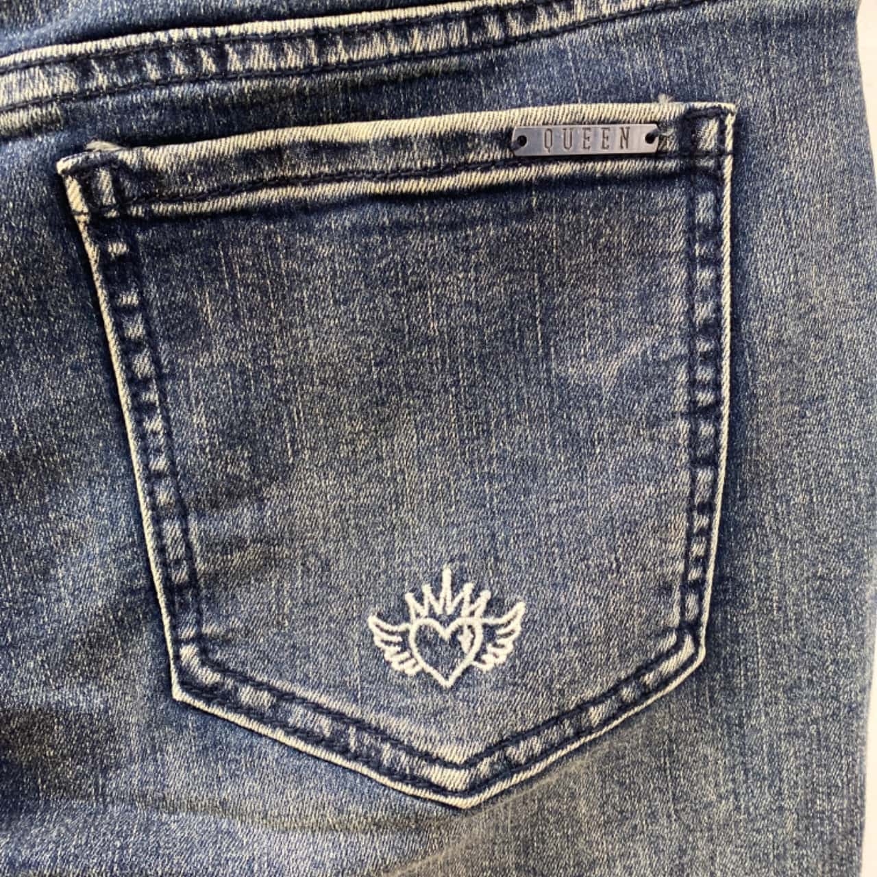 Queen the label Womens Size 12 Straight Jeans Blue (s)