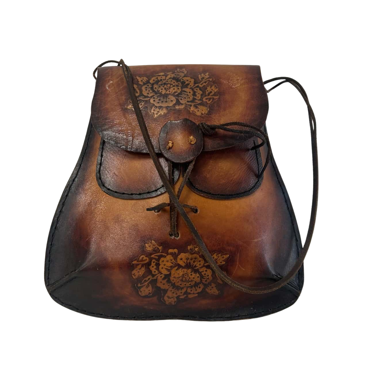 Womens Vintage Retro Quirky Handbag Tan Brown (s)