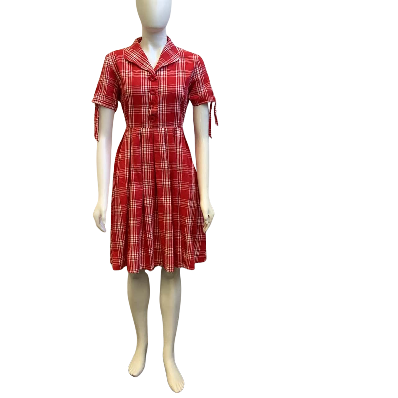 Lindy Bop Womens Label SizeUK16, Size 10-11 Checked Dress Red/White(s)