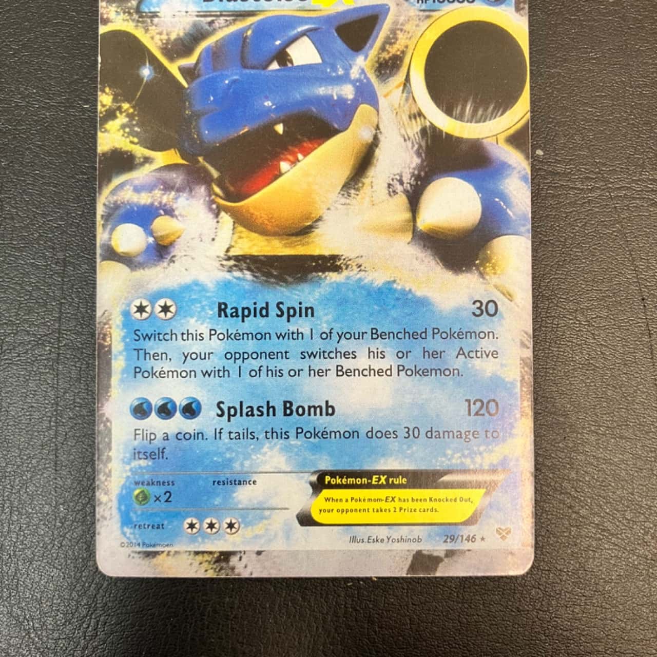 Pokemon - Blastoise EX Card - Good Condition