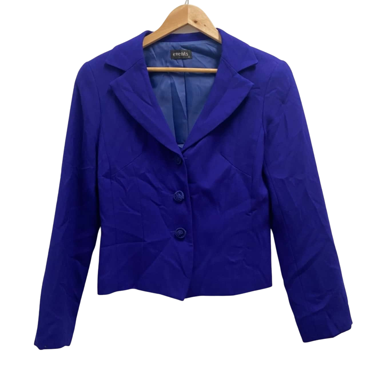 Events Womens Size 12 Button Up Blue Jacket