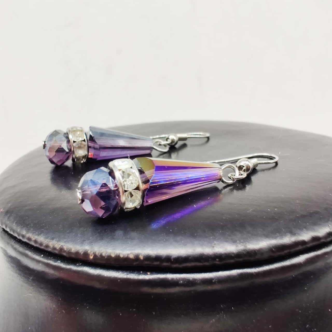 Smokey Mauve Crystal 40cm 3pc Set Including 3cm Diamante & Crystal ...
