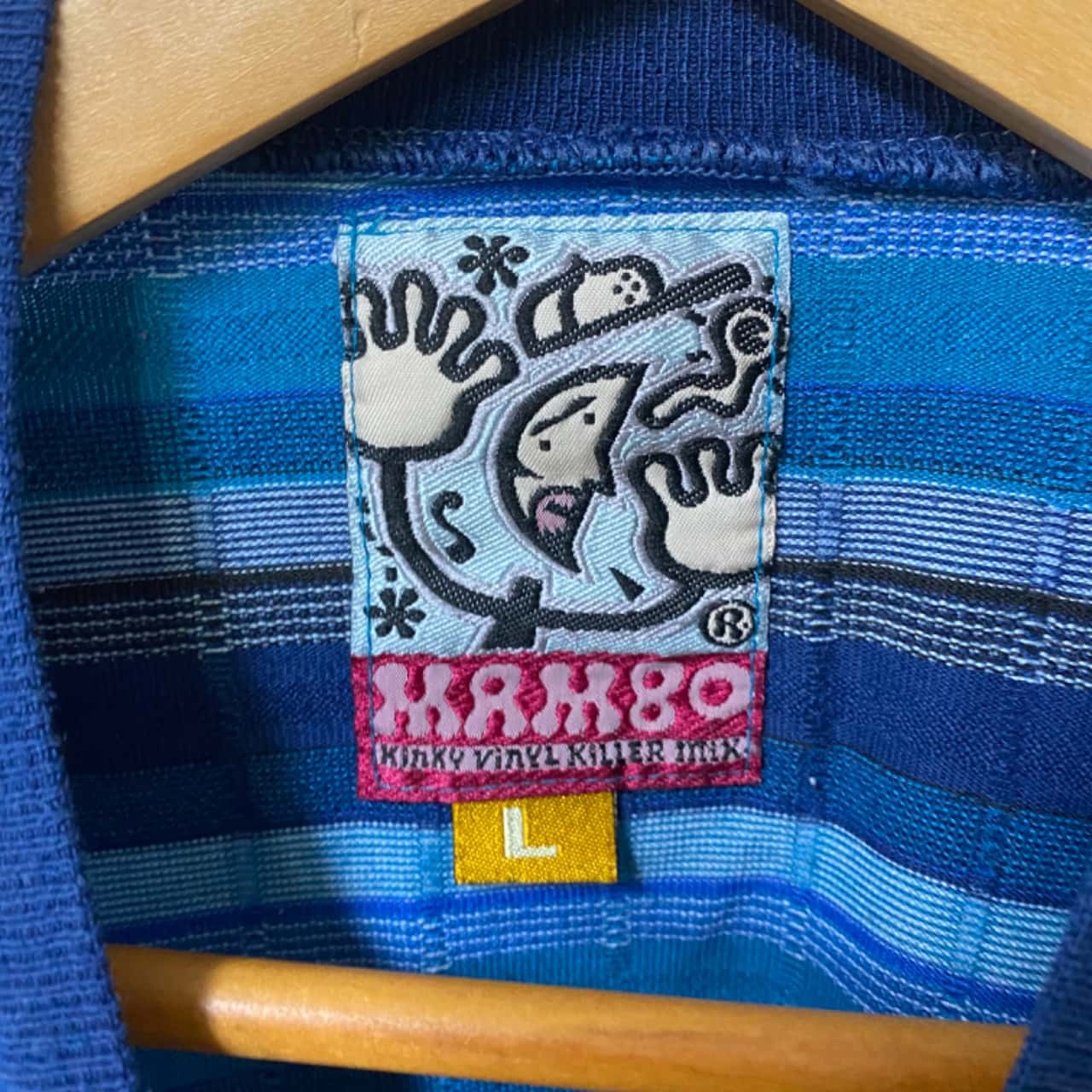 Vintage Mambo Mens Size L Long Sleeve Blue