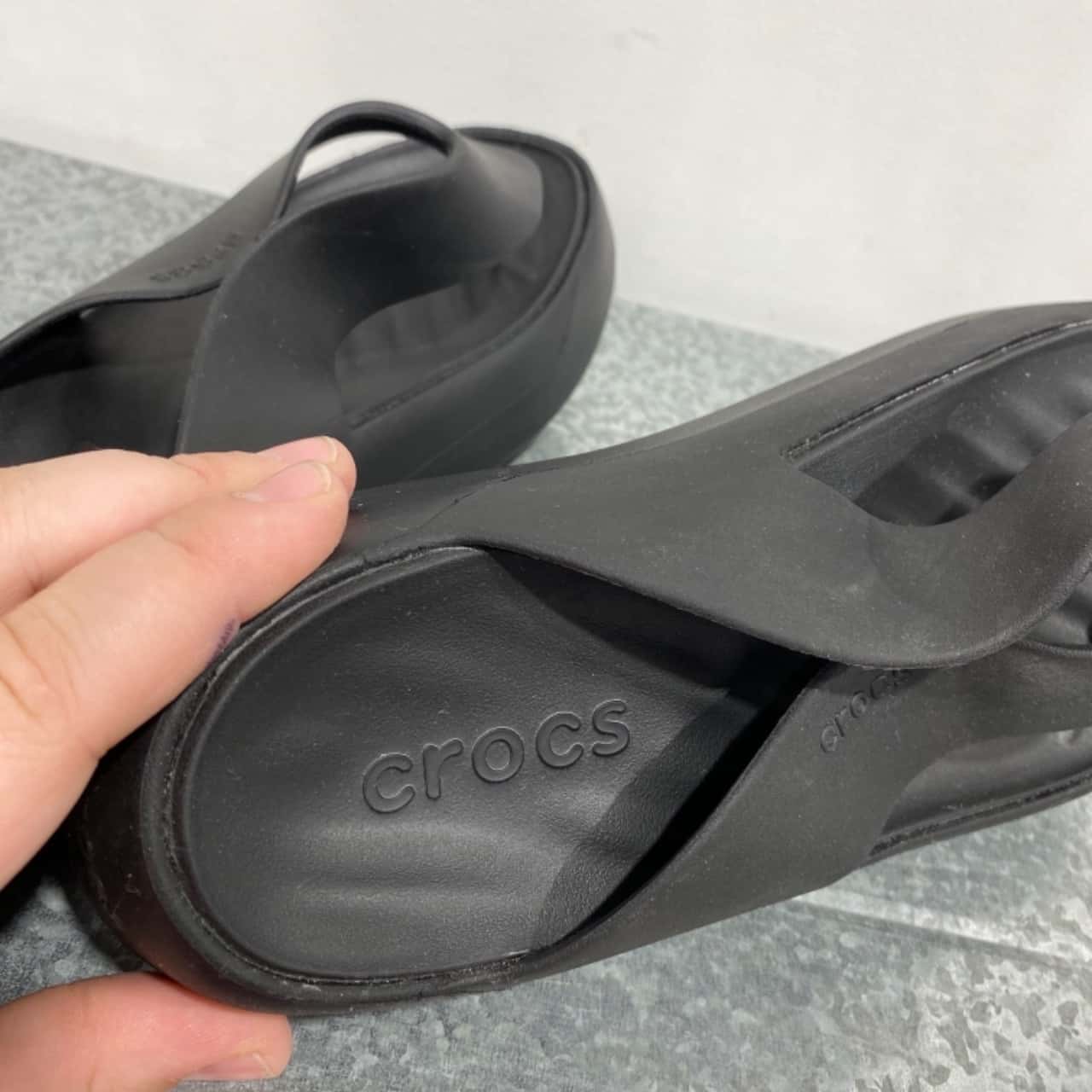 Black Platform Crocs Size 10 W(s)