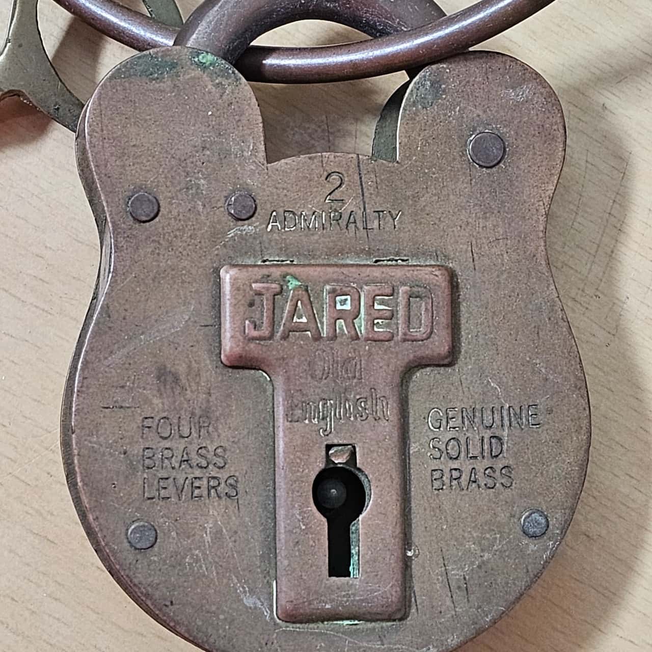 Vintage Jared Admiralty 2 Lock with 5 Keys + Ring(s) - Used Good ...