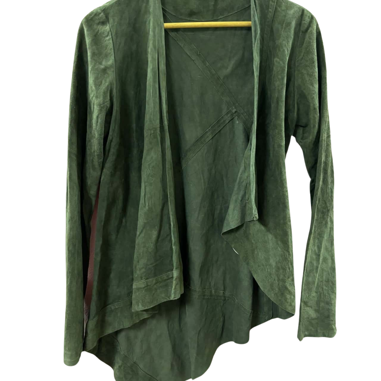 Superfine Long/Short Suede Jacket - Green Size US M