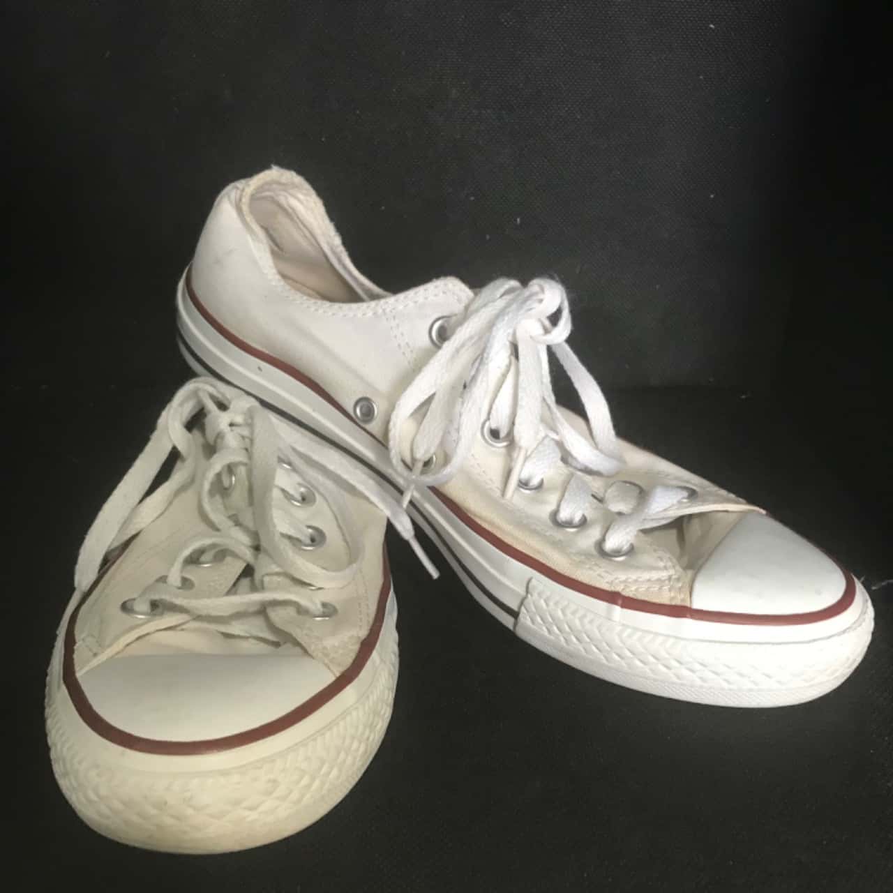Converse All Star - Unisex Size 6 White Textile Uppers, Rubber Sole ...