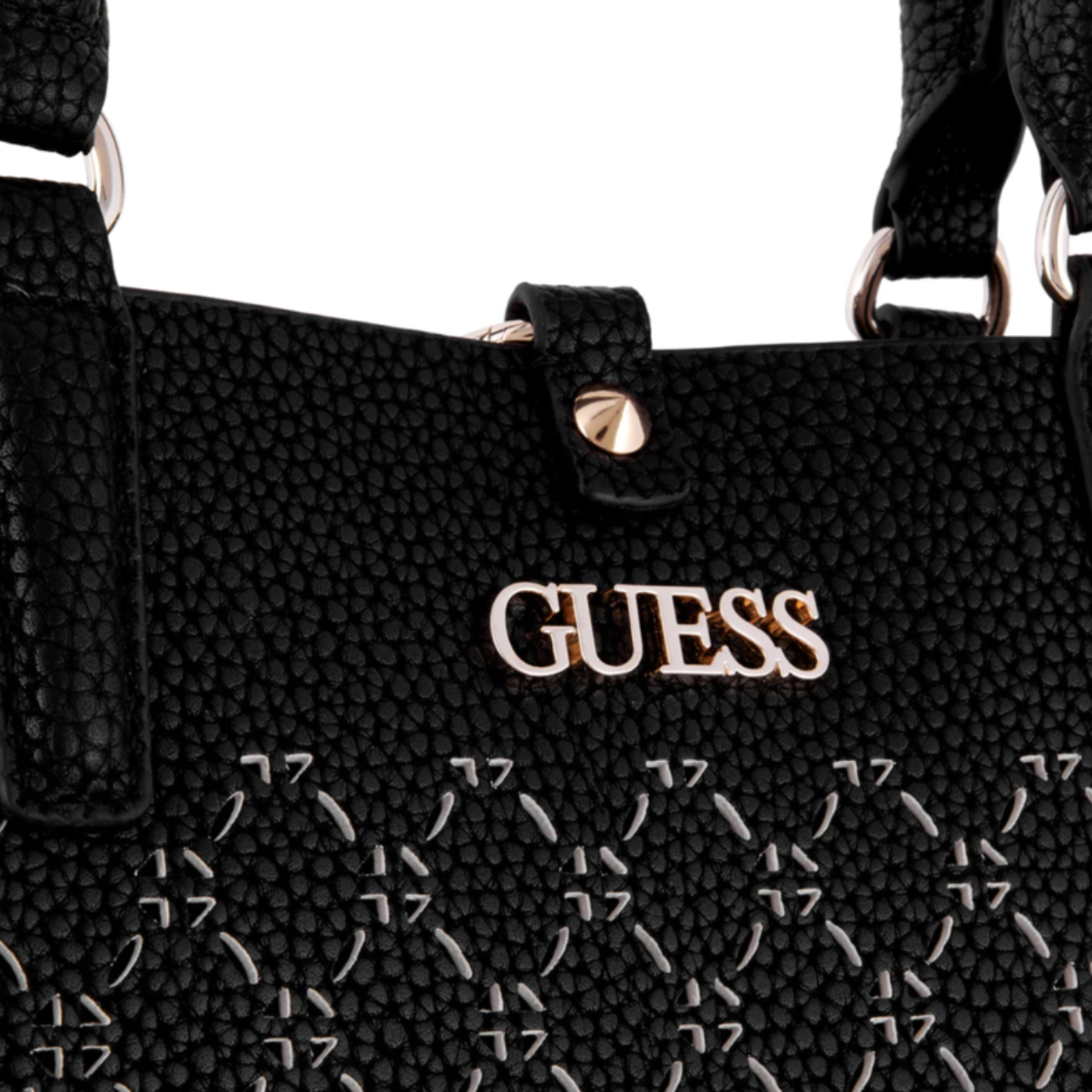 Guess Black Leather Broderie Amara Handbag(s)