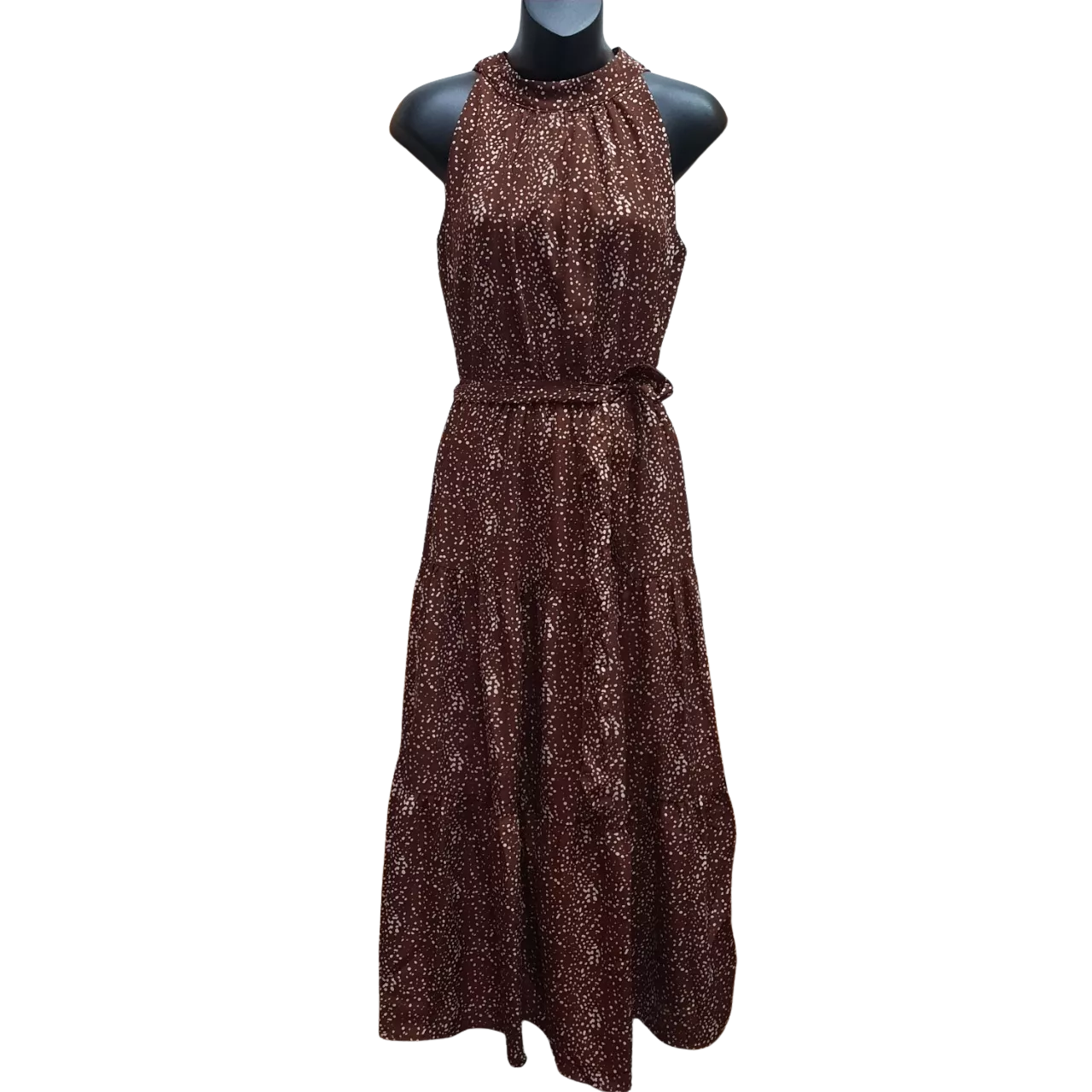 New With Tags PORTMANS Size 8 'Choc Spot' Sleeveless Tiered Maxi Length ...