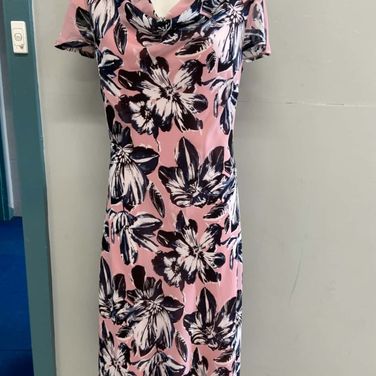 Liz Jordan Womens Size 12 Short Sleeve Dress Floral / Pink (s)