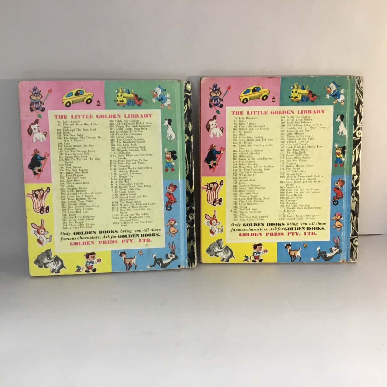 Vintage My Word Book & Animal Dictionary A Little Golden Book