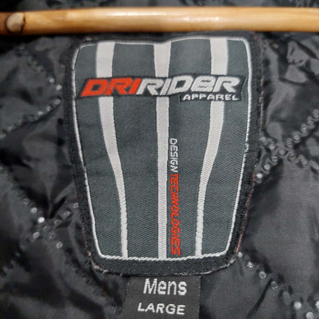 Dri Rider Mens Size L Biker Jacket Black / White (s)