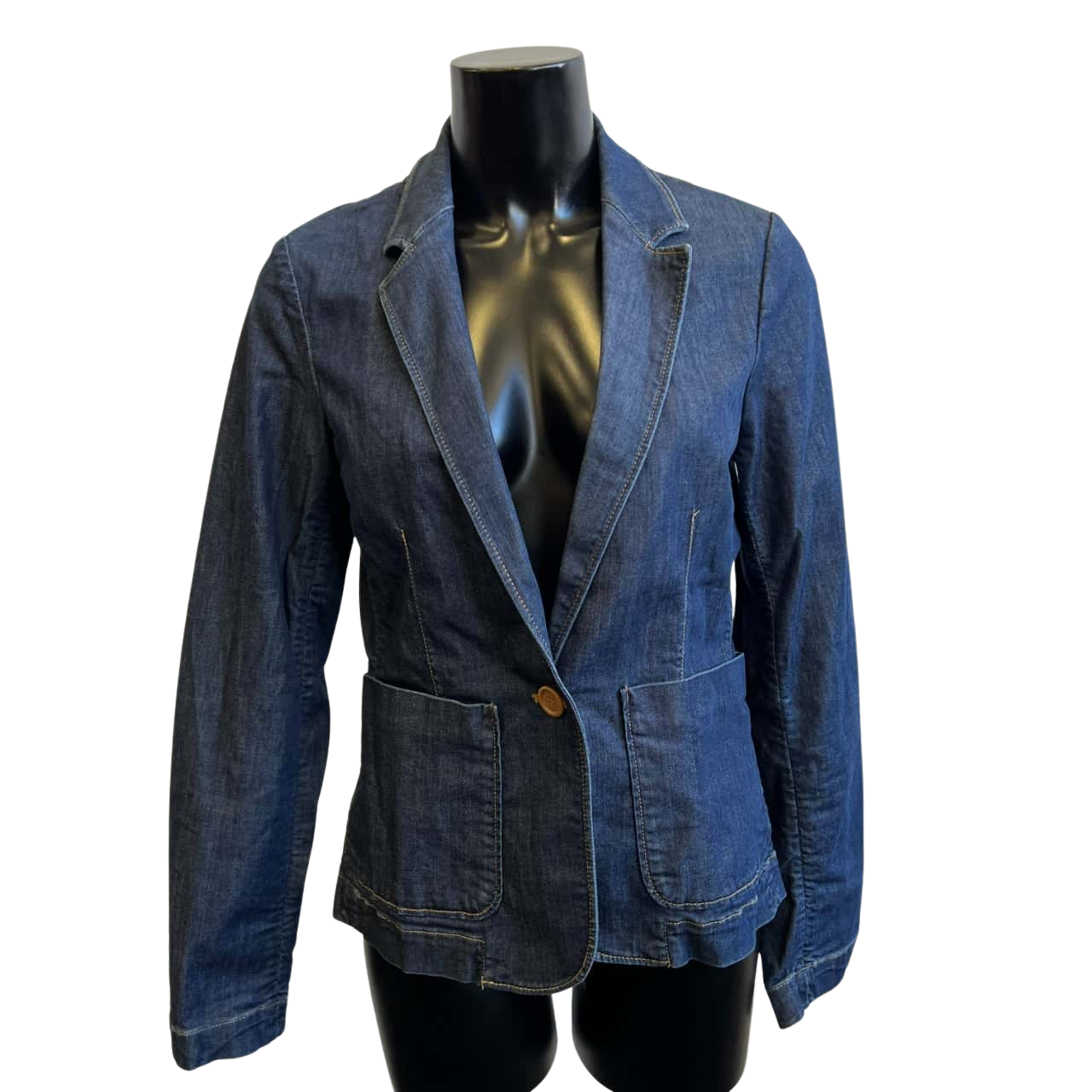 Country Road Womens Size 12 Denim Jacket Blue (s)